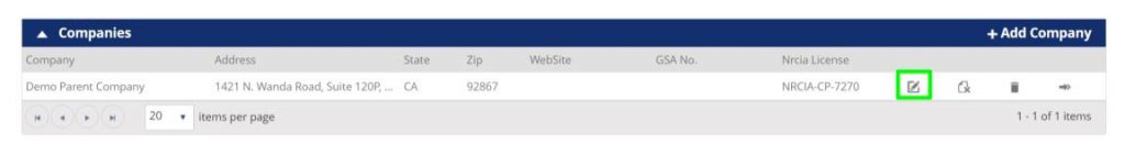 How to update your company information and settings - NRCIA