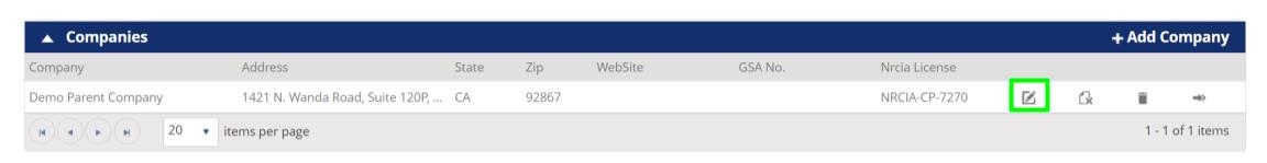 How to update your company information and settings - NRCIA