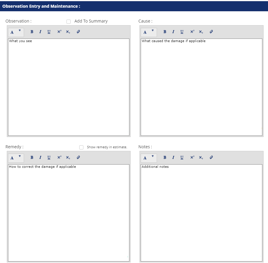 How to add observations to a single photo - NRCIA